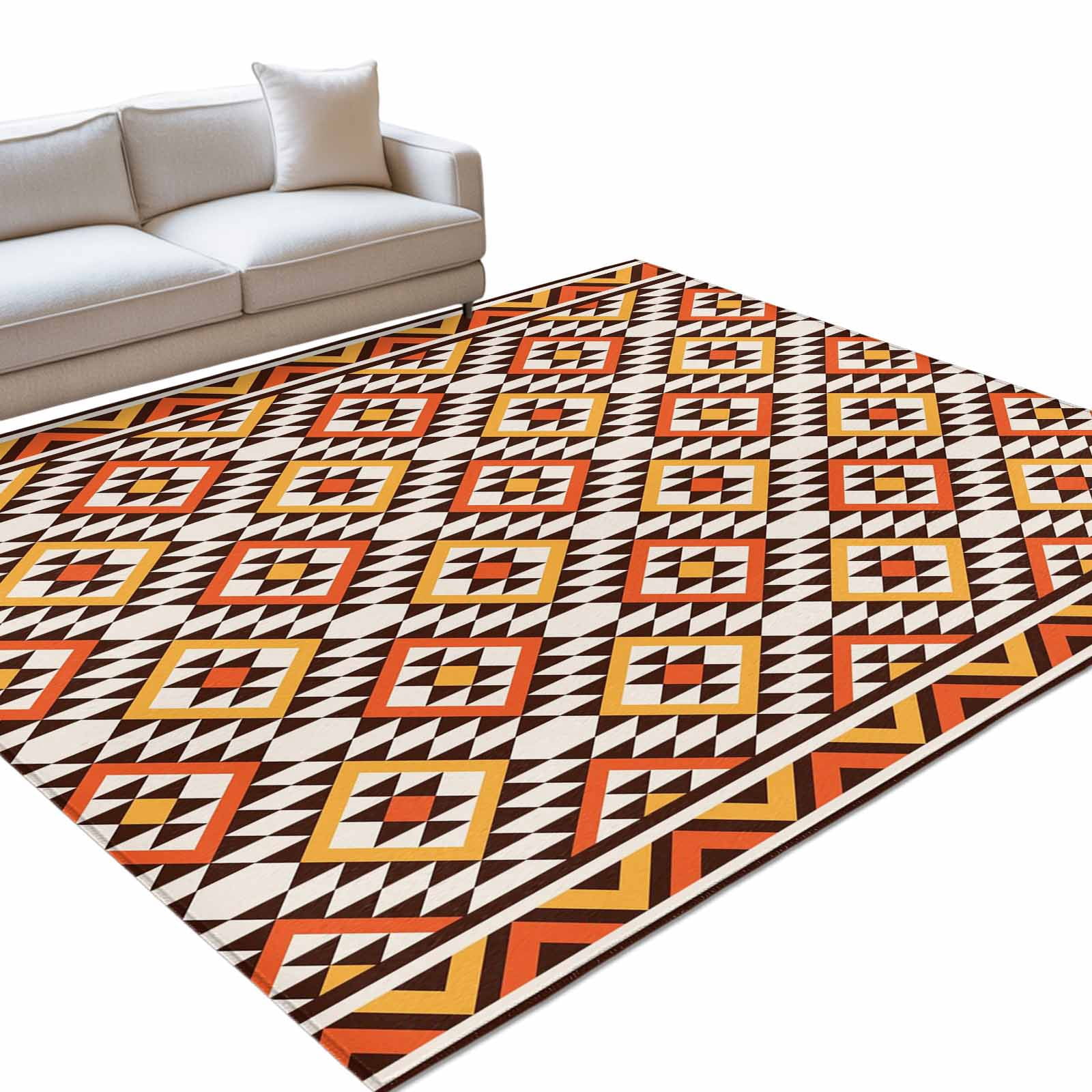 Boho Washable Rug 4x6 Area Rug for Living Room Bedroom Non Slip Indoor ...