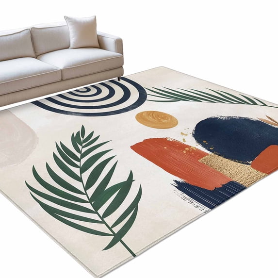 Boho Washable Rug 5x7 Area Rug for Living Room Bedroom Non Slip Indoor ...