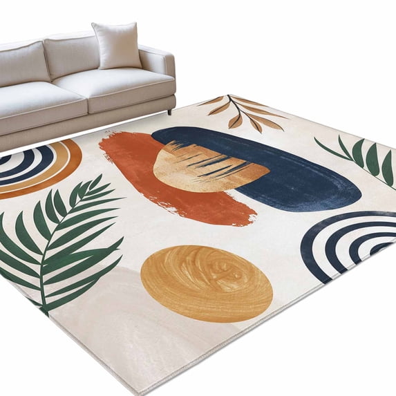 Boho Washable Rug 6x9 Area Rug for Living Room Bedroom Non Slip Indoor ...