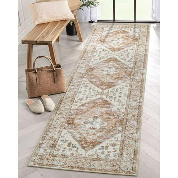 Boho Washable Rug Runner - 2x7 Non-Slip Runners Rugs for Hallways Non ...