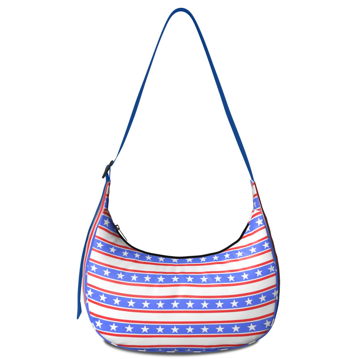 Boho Watercolor Geometric Print Nylon Shoulder Bag for Women, Rainbow ...