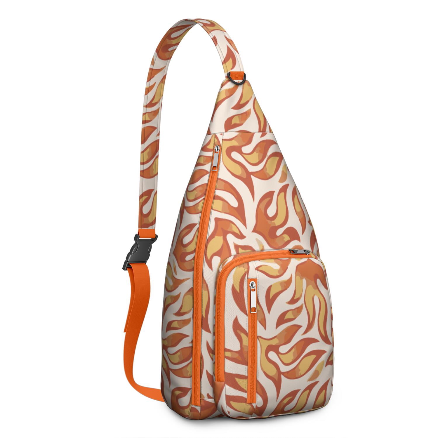 Boho Watercolor Sling Backpack – Abstract Geometric Pattern Crossbody ...