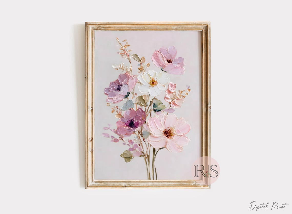 Boho Wildflower Art Print, Floral Botanical Flower Market, Unframed ...