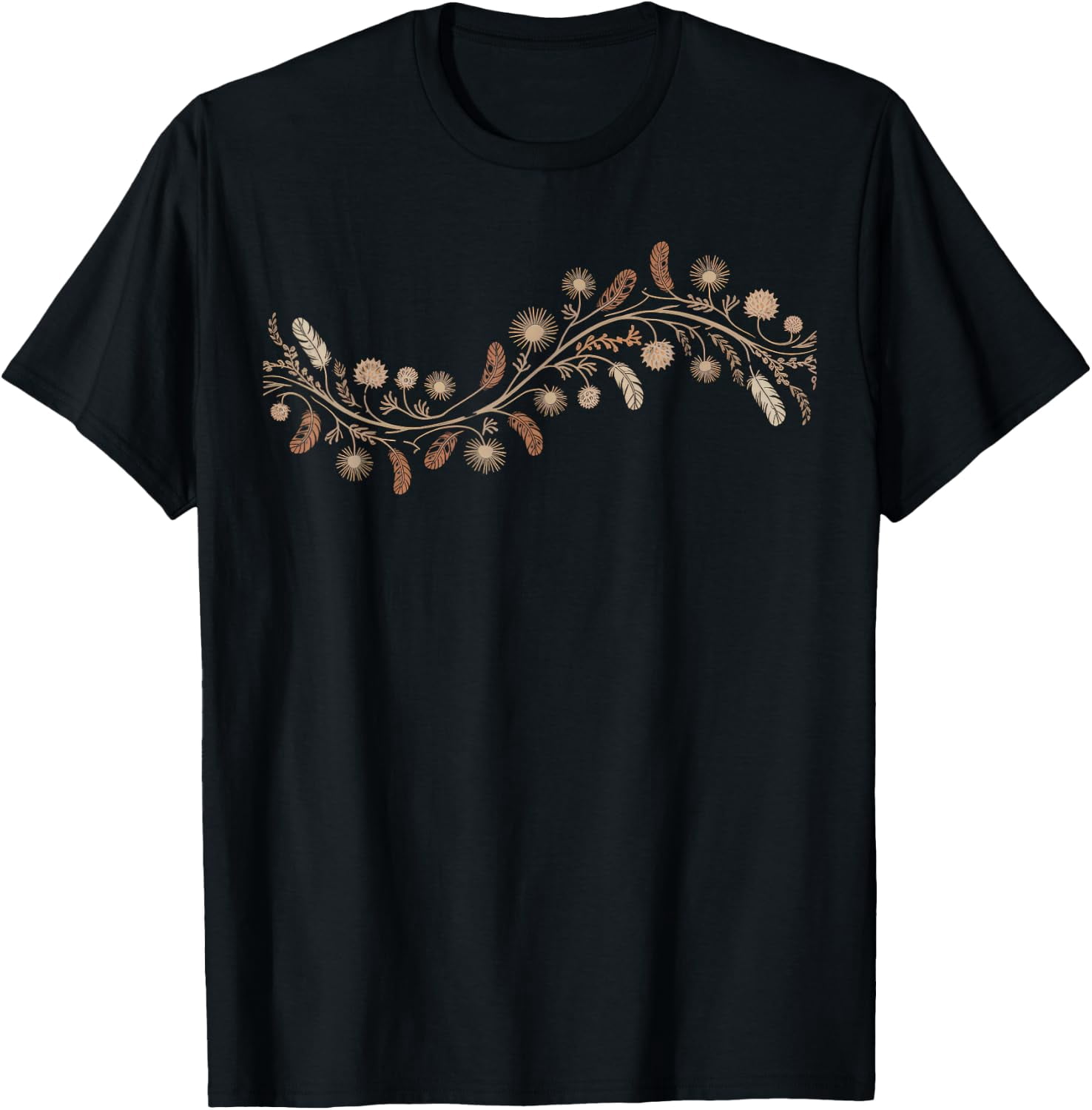 Boho Wildflower Botanical Flower Graphic Design T-Shirt - Walmart.com