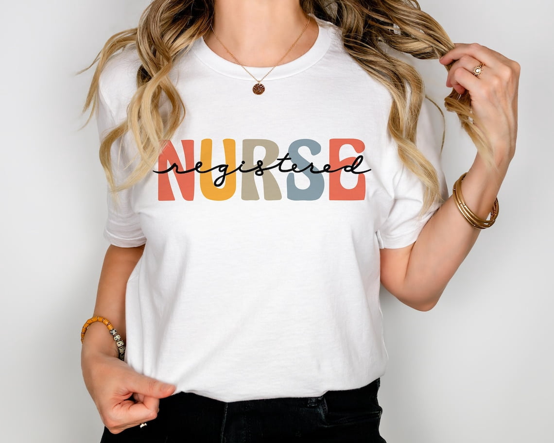 Boho Wildflower Registered Nurse Shirt RN Professional Birthday Tee ...