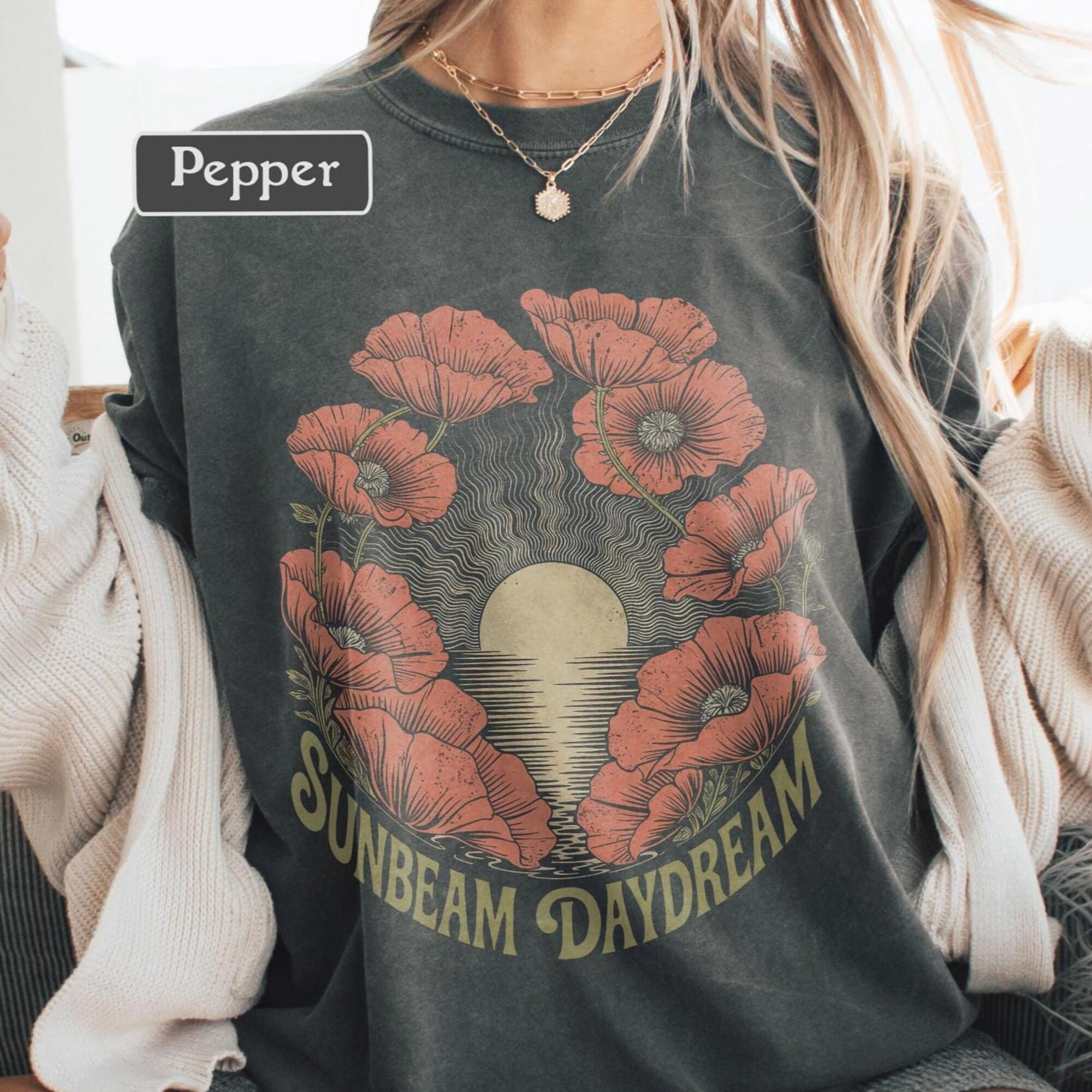 Boho Wildflower Shirt Botanical Retro Graphic Tee Sunbeam Daydream ...