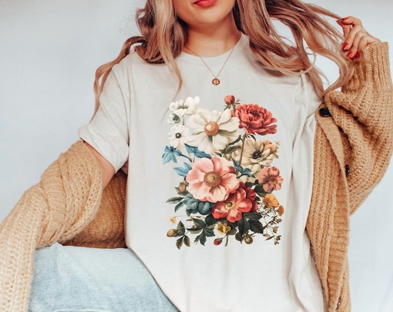 Boho Wildflowers Cottagecore Shirt, Her, Whimsigoth Plant Shirts ...