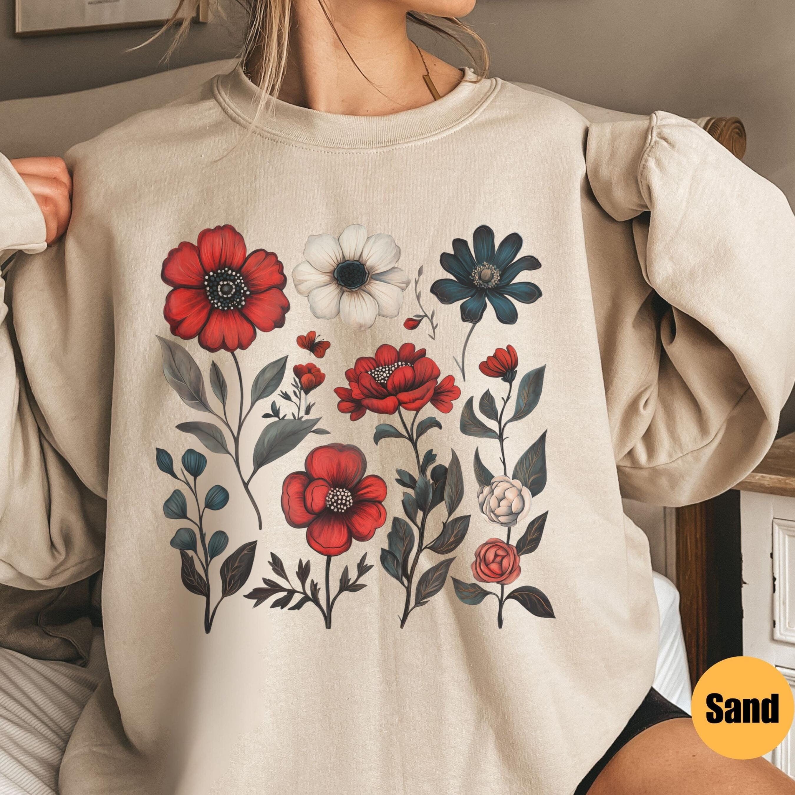 Boho Wildflowers Cottagecore T-Shirt, Gift For Her, Flower Shirt ...