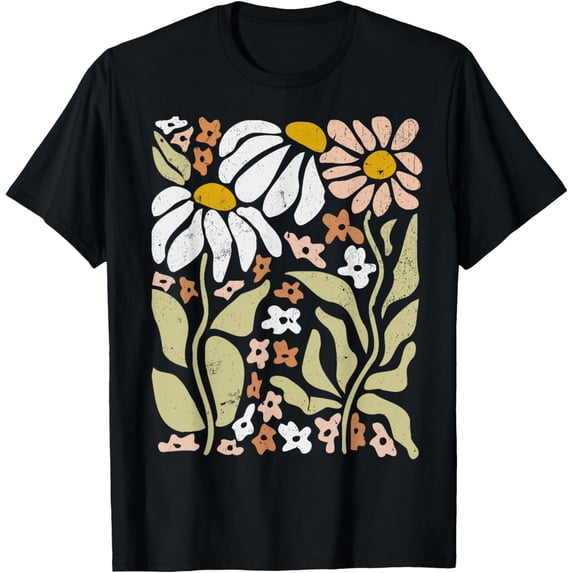 Boho Wildflowers Floral Nature Flower T-Shirt- Classic Unisex 100% ...
