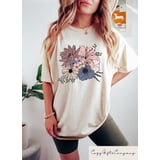 Boho Wildflowers Floral Nature Shirt Flower Botanical Plant Lover Tee ...