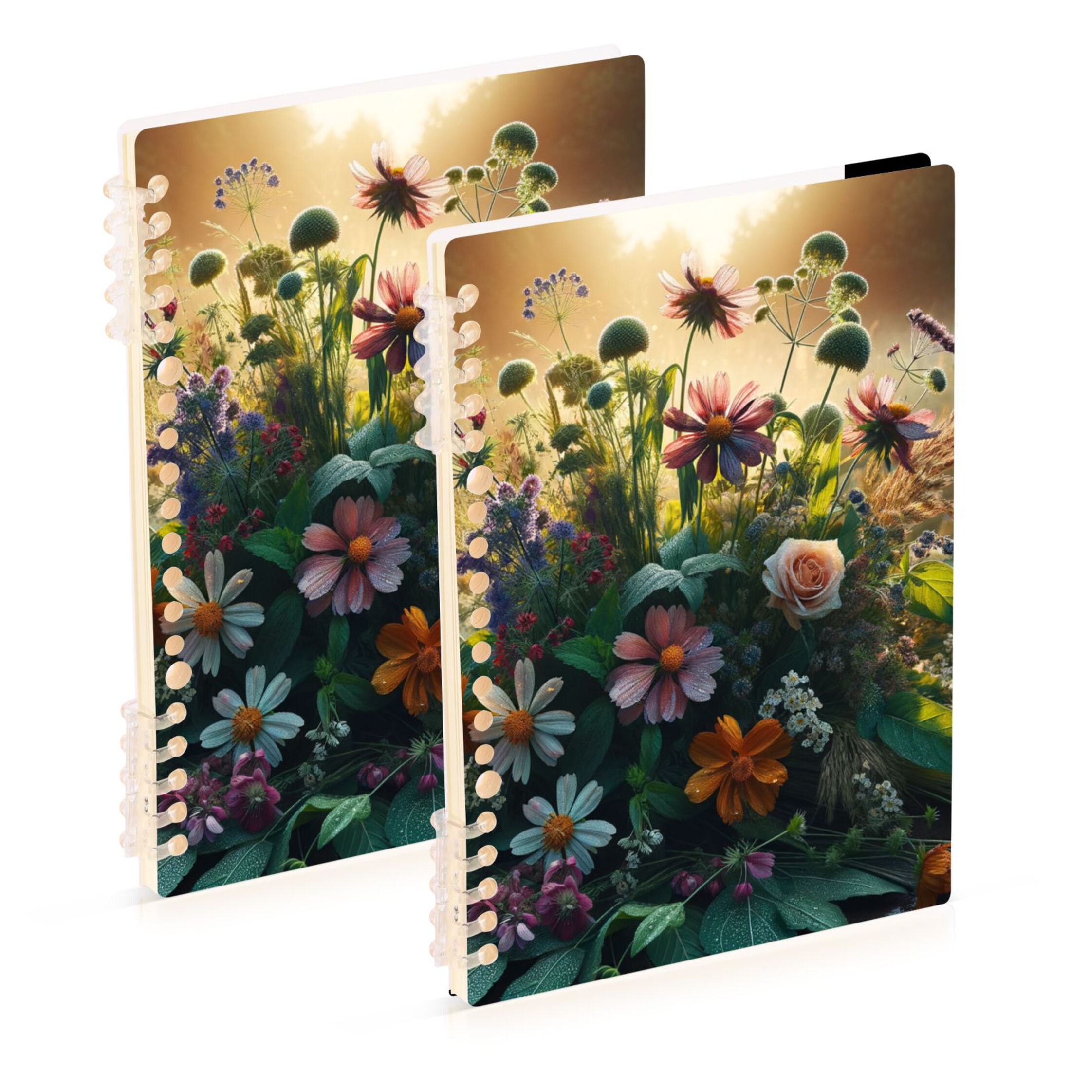 Boho Wildflowers Herbs Floral Ring Binder Notebook Journey Note Diary ...