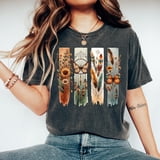 Boho Wildflowers Shirt Boho Feathers Flowers Shirt Butterfly Floral ...