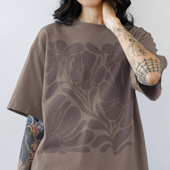 Boho Wildflowers Shirt, Fairy Core Soft Goth Tee, Distressed Flower ...