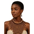 Boho Wood Tassle Statement Necklace Earring Set Women Tribal Fashion ...