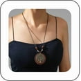 Boho Wooden Round Pendant Necklace Ethnic Tree of Life Choker Necklace ...