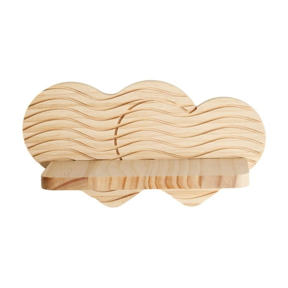 Boho Wooden Wall Shelf, Heart Shaped Decorative Shelf Featuring Sturdy ...