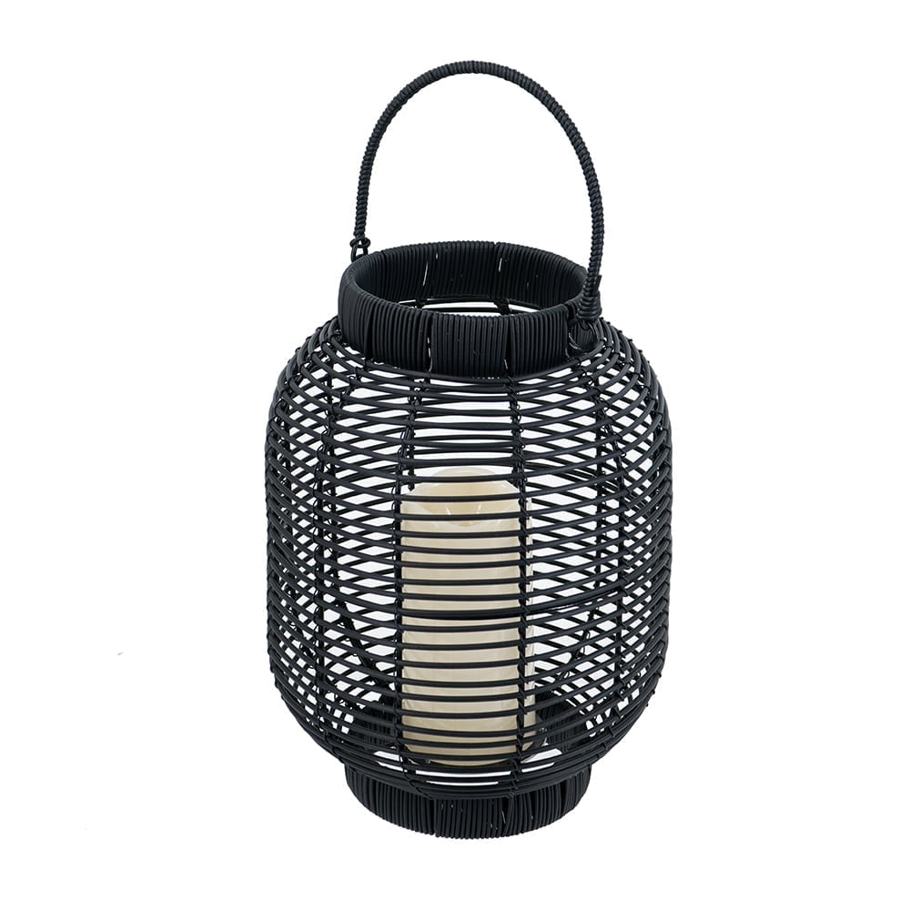 Boho Woven Rattan & Bamboo Lanterns with White LED Candle, Decorative ...