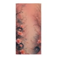 Boho beach towel A picture of a pink background with flowers on it ...