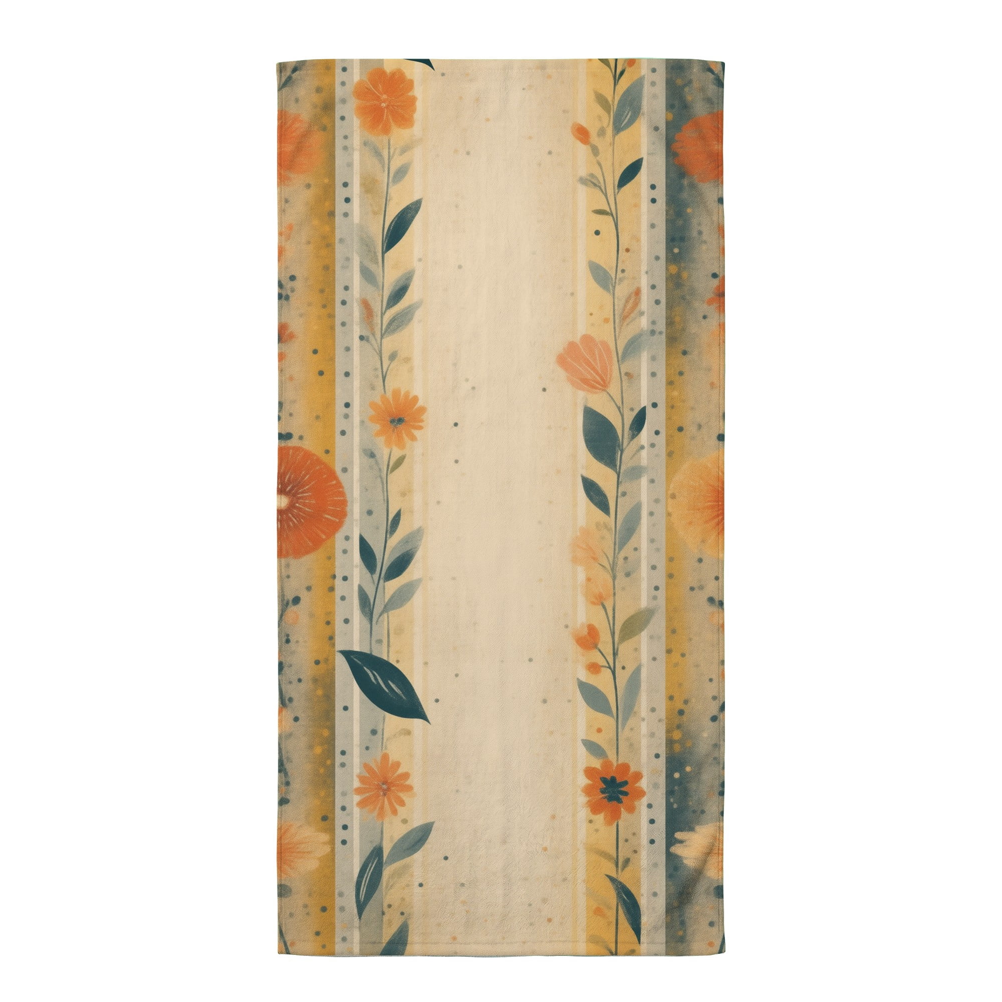 Boho beach towels An illustration of a striped background with orange ...