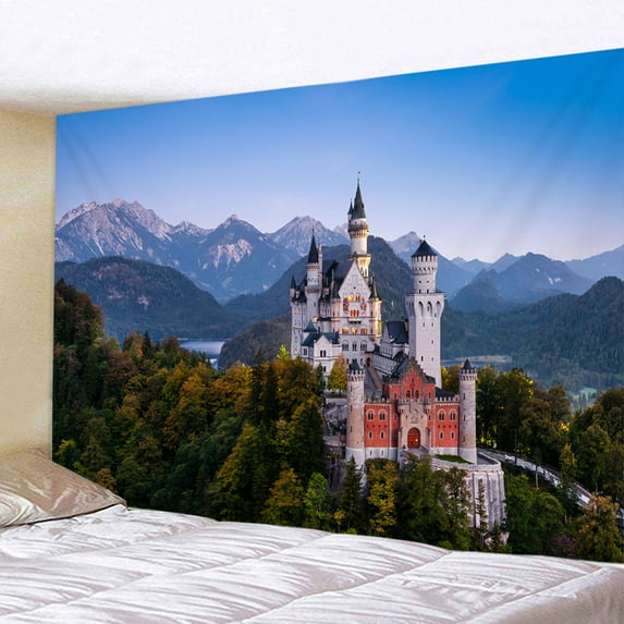 Boho mandala tapestry background decoration nature forest hippie big ...