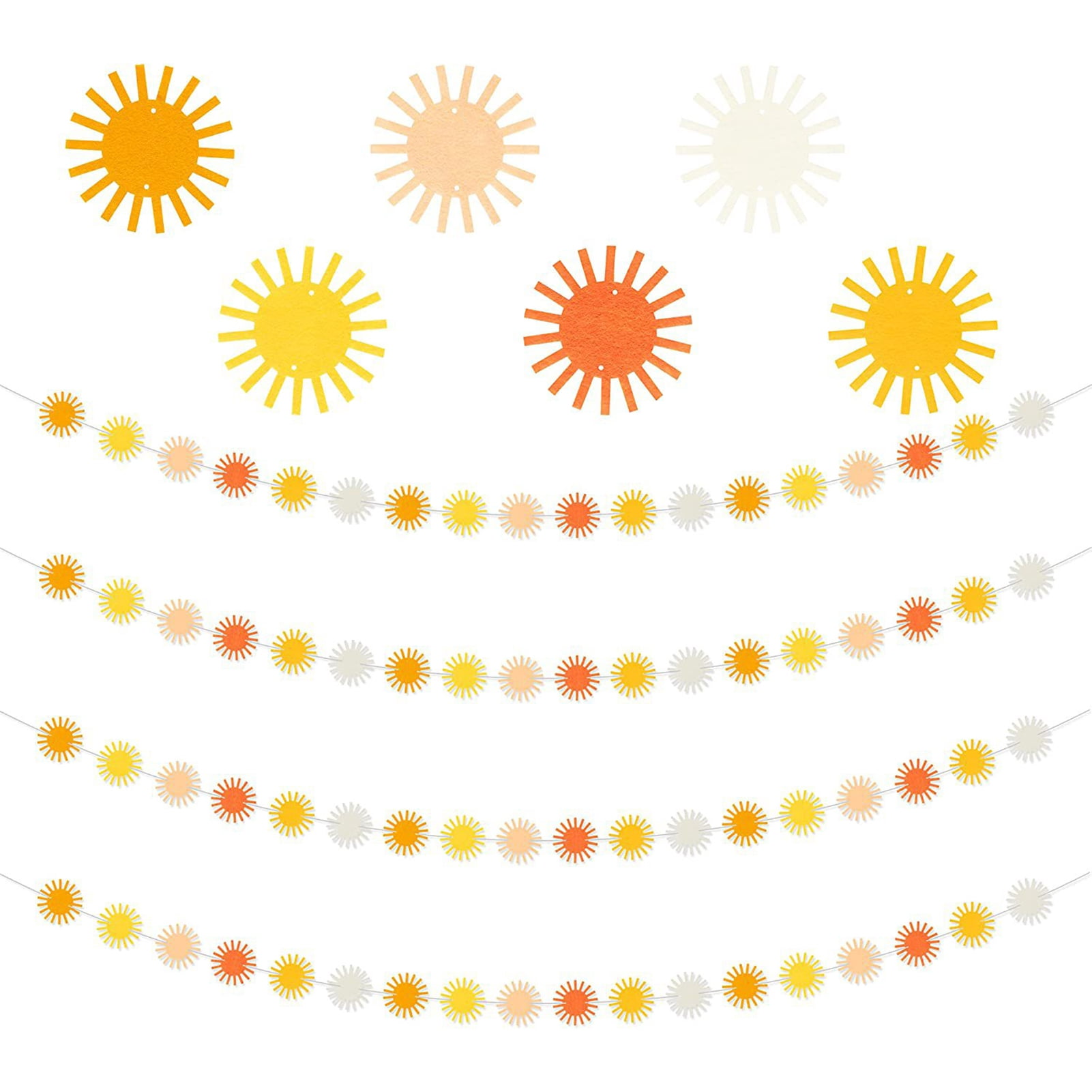 Boho Sun Banners First Trip Around The Sun Birthday Decorations Felt ...