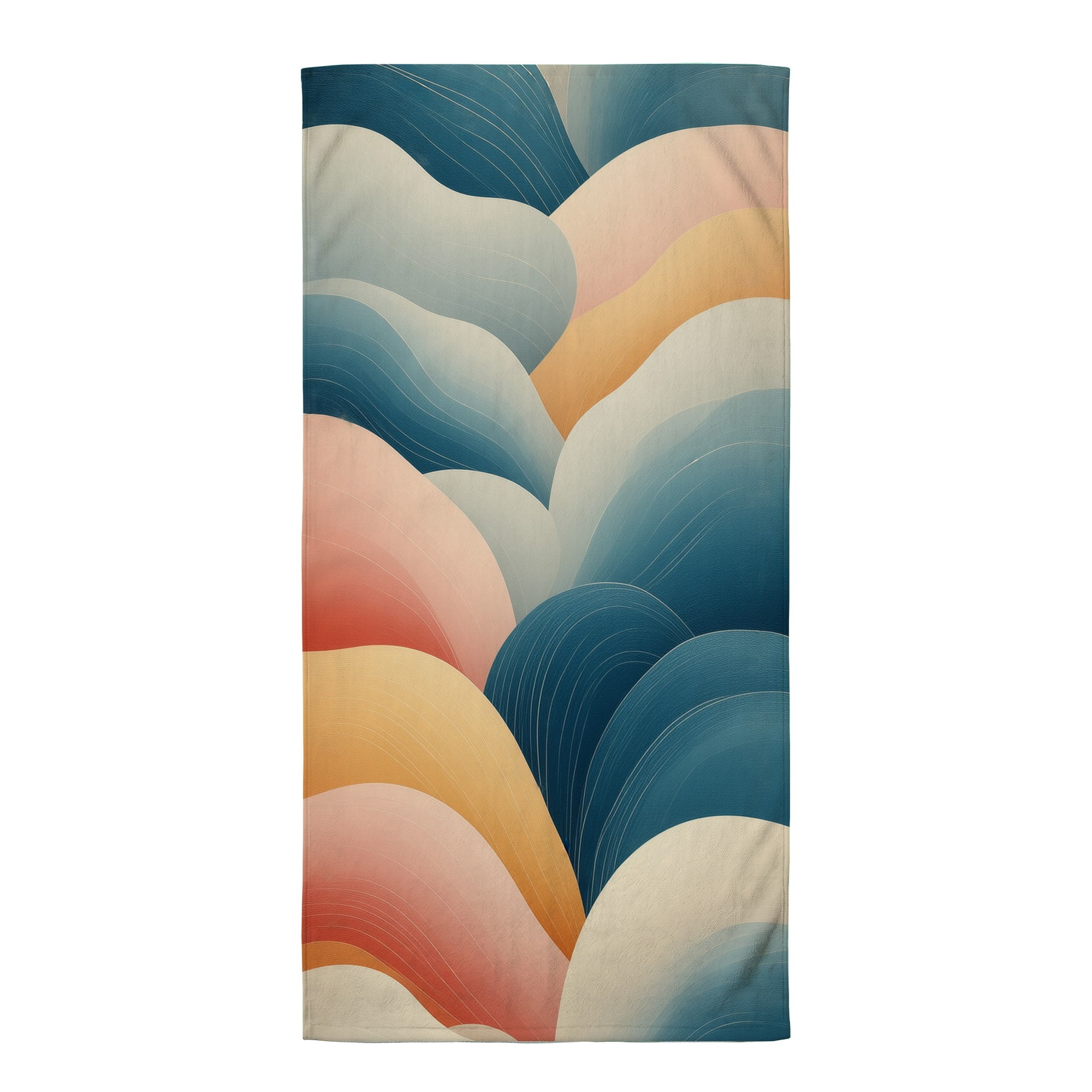 Boho oversized beach towels A painting of a blue - Walmart.com