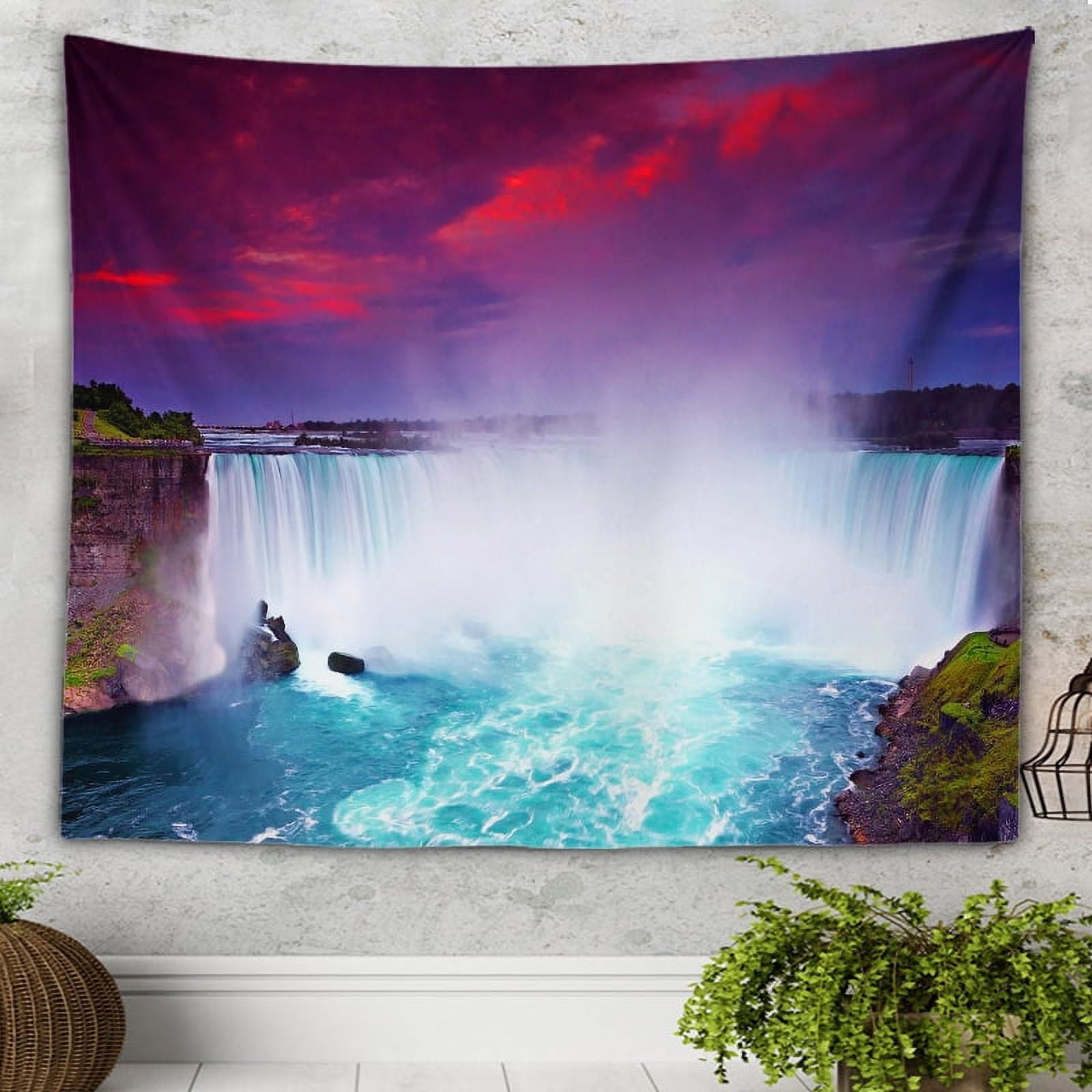 Boho r Home r Beautiful Tapestry Waterfall Series Printed Tapestry Wall ...