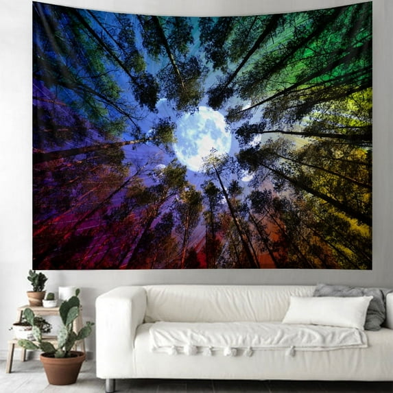 Boho ration Home r Beautiful Treetop Moon Wall Mounted Hippie Wall ...