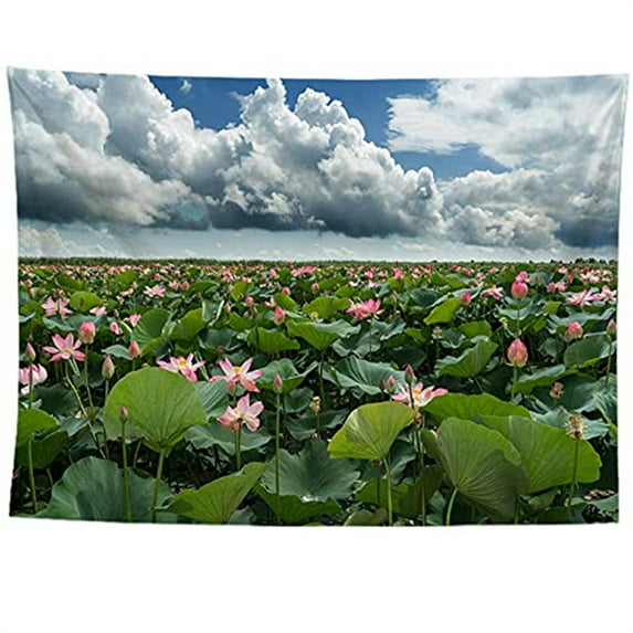 Boho ration Pink Flower Tapestry Wall Tapestry Park Flowers Mountain ...