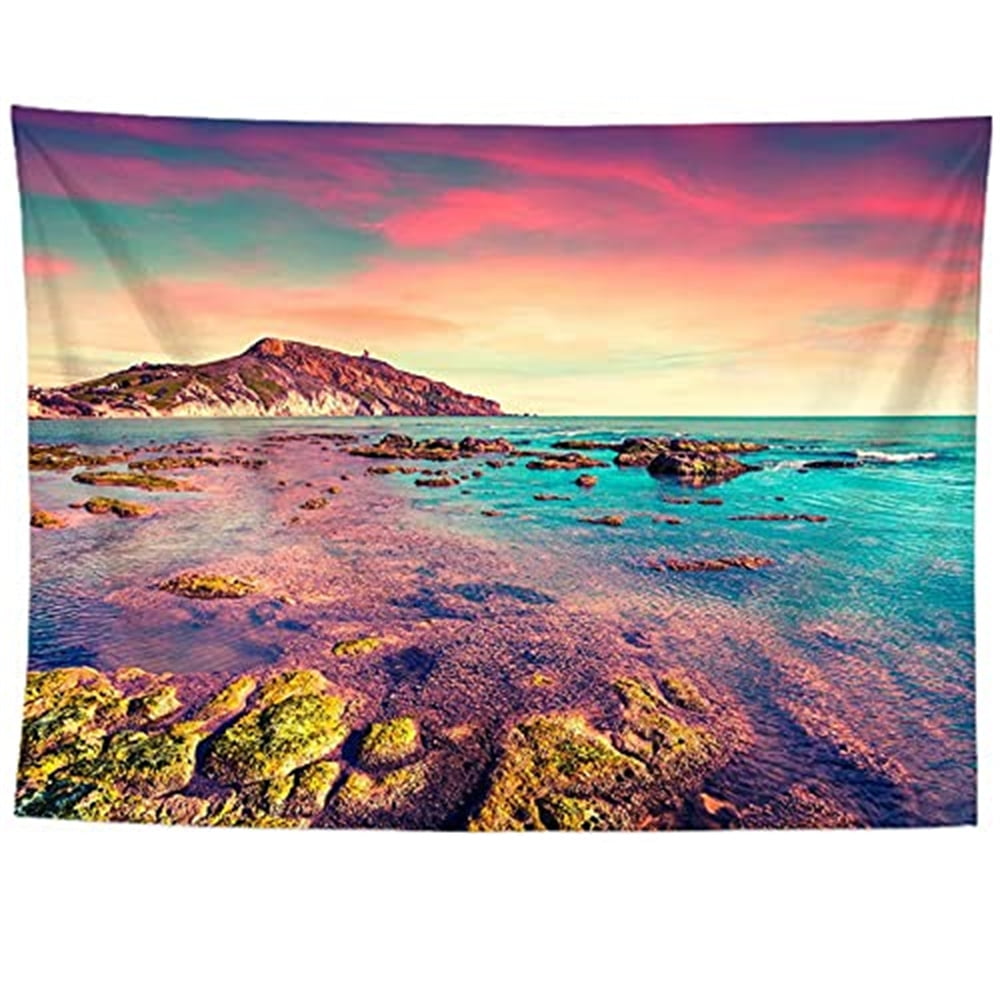 Boho ration Pink Flower Tapestry Wall Tapestry Park Flowers Mountain ...