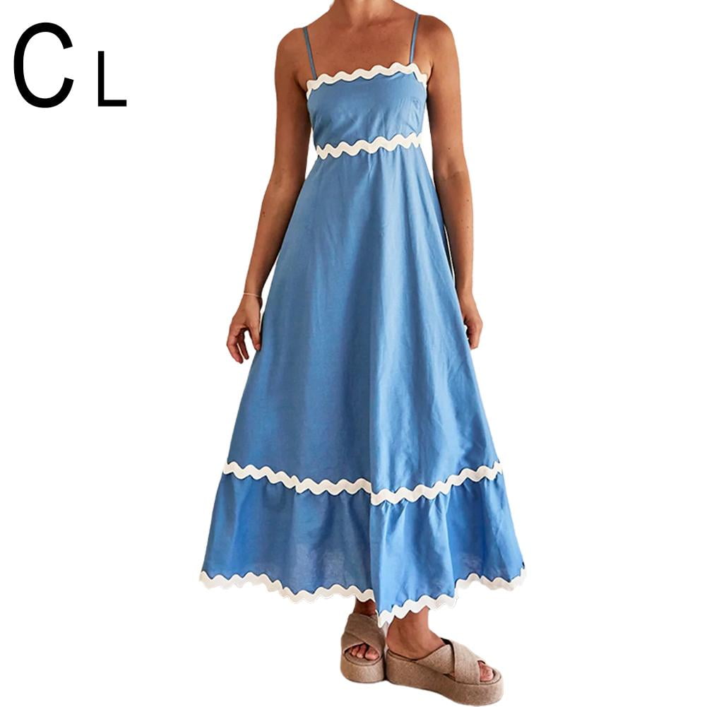 Boho slip dr 2024 Summer Spaghetti Straps Sle Bal Sdr Hot W1 C2A7 ...