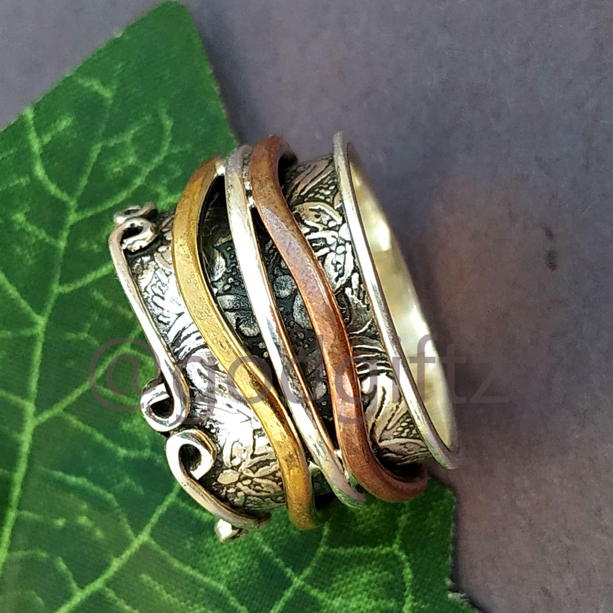 Boho spinner Ring, Motherâ€™s day gift, Silver925 Women Ring,Sterling ...