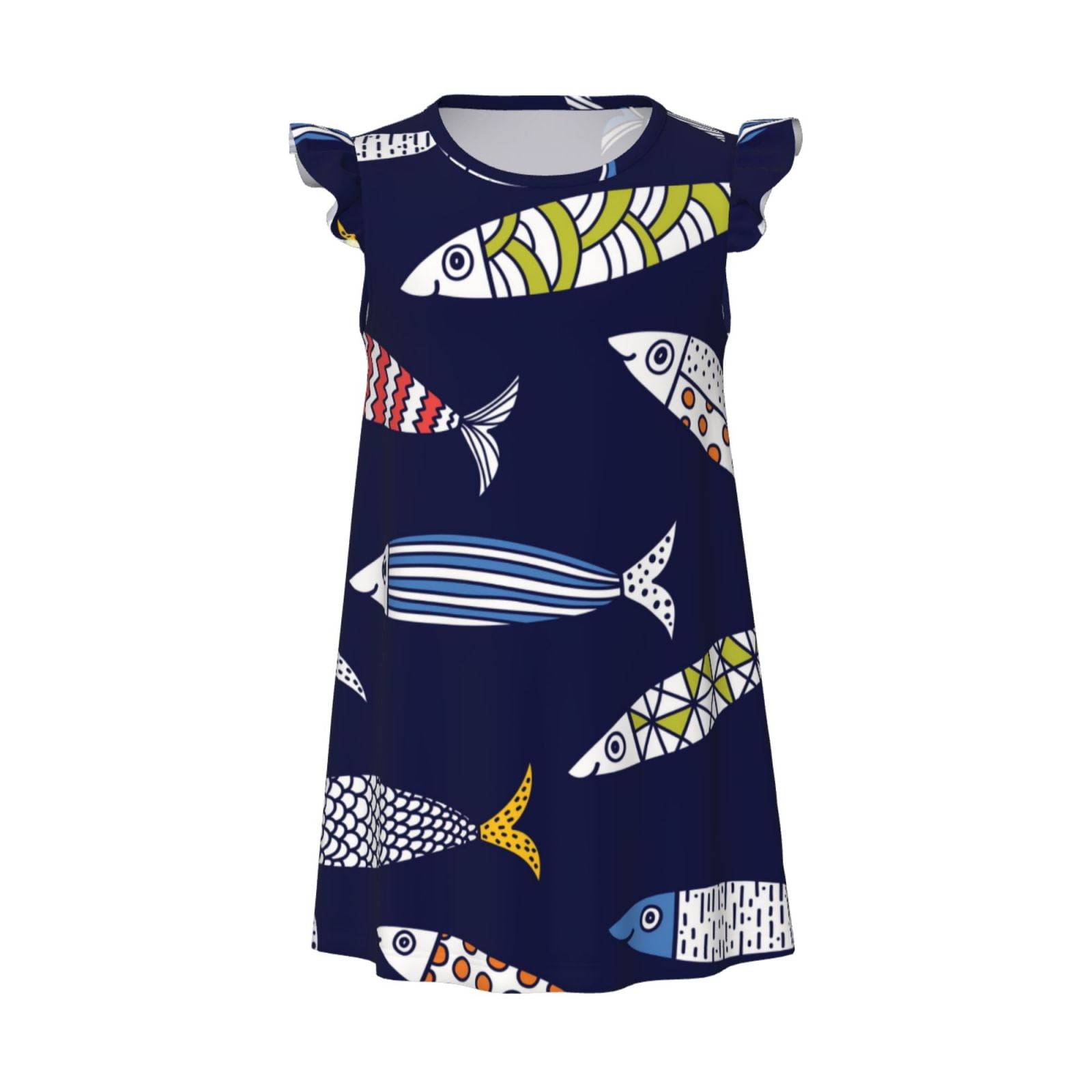 Boho style fish Girls Nightgowns, Pajamas for Girls, Soft Flutter Short ...