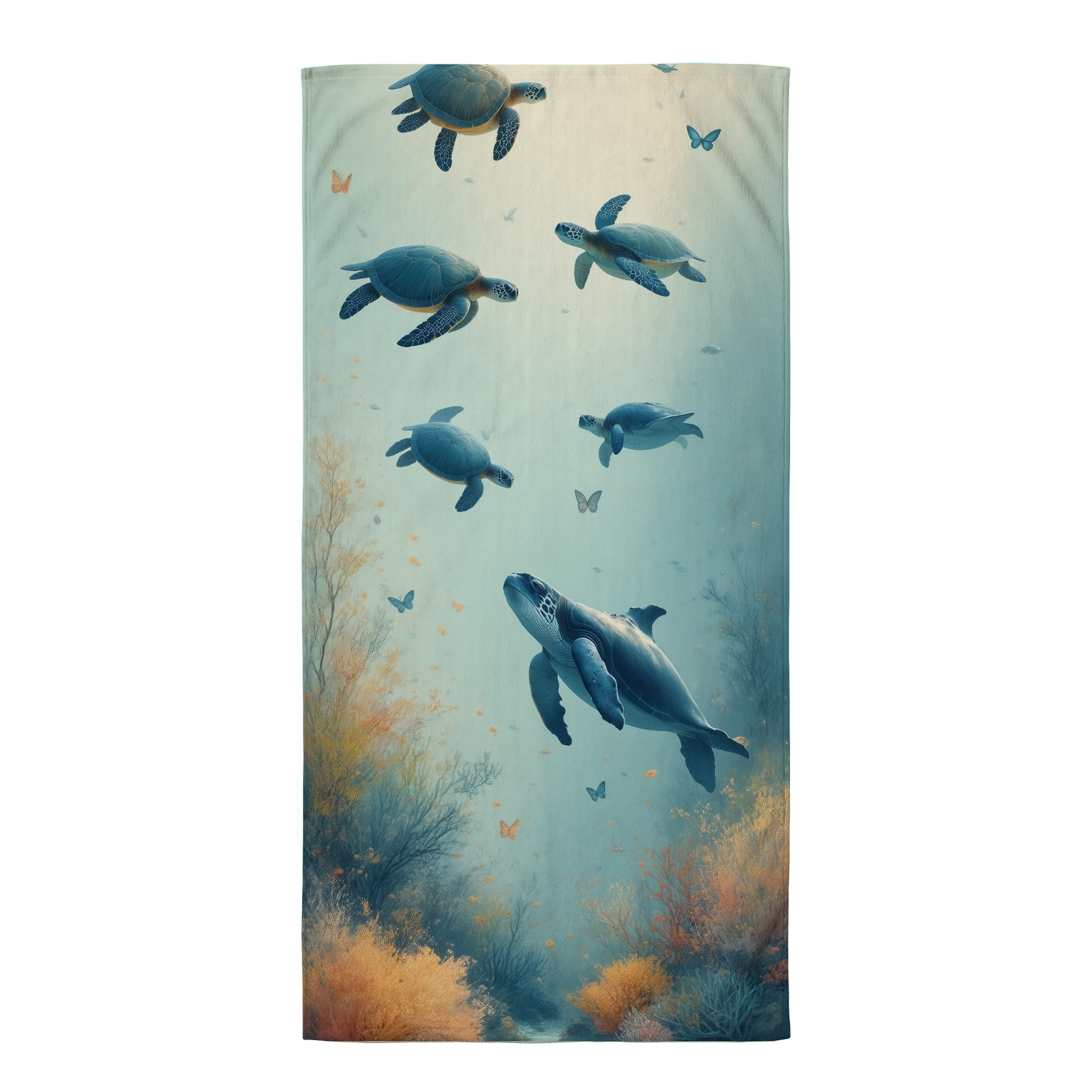 Boho towels A group of sea turtles swimming in the ocean towels for ...