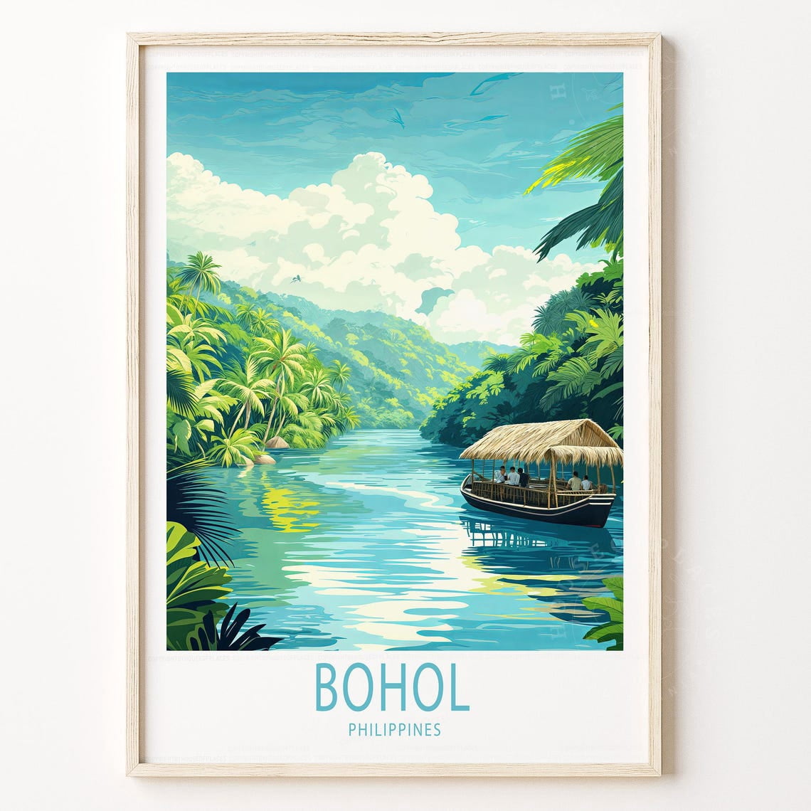 Bohol Philippines Travel Poster, Philippines Wall Art Print, Bohol ...