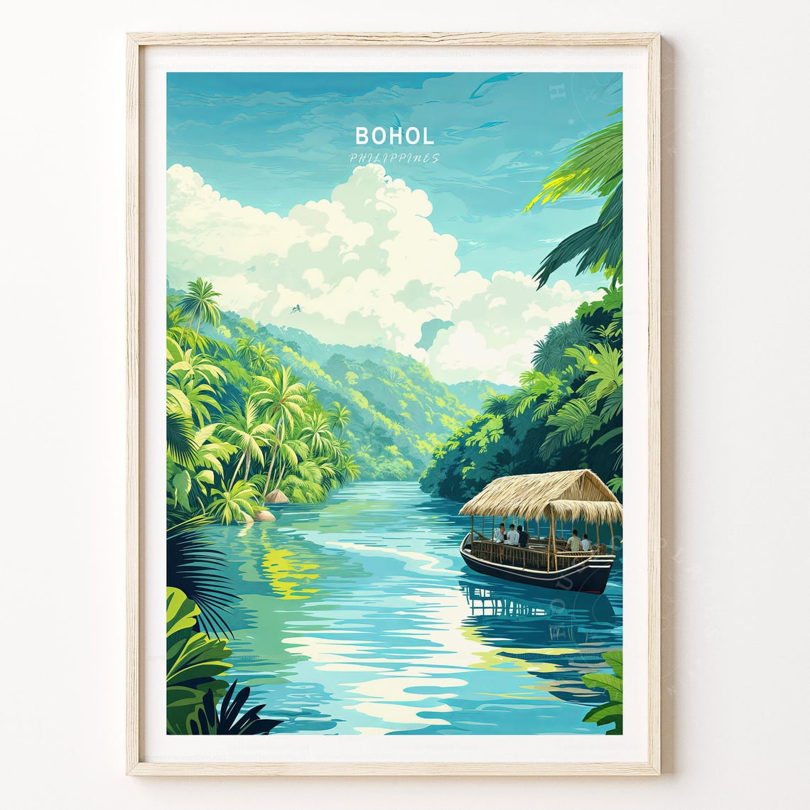 Bohol Philippines Travel Poster, Philippines Wall Art Print, Bohol ...