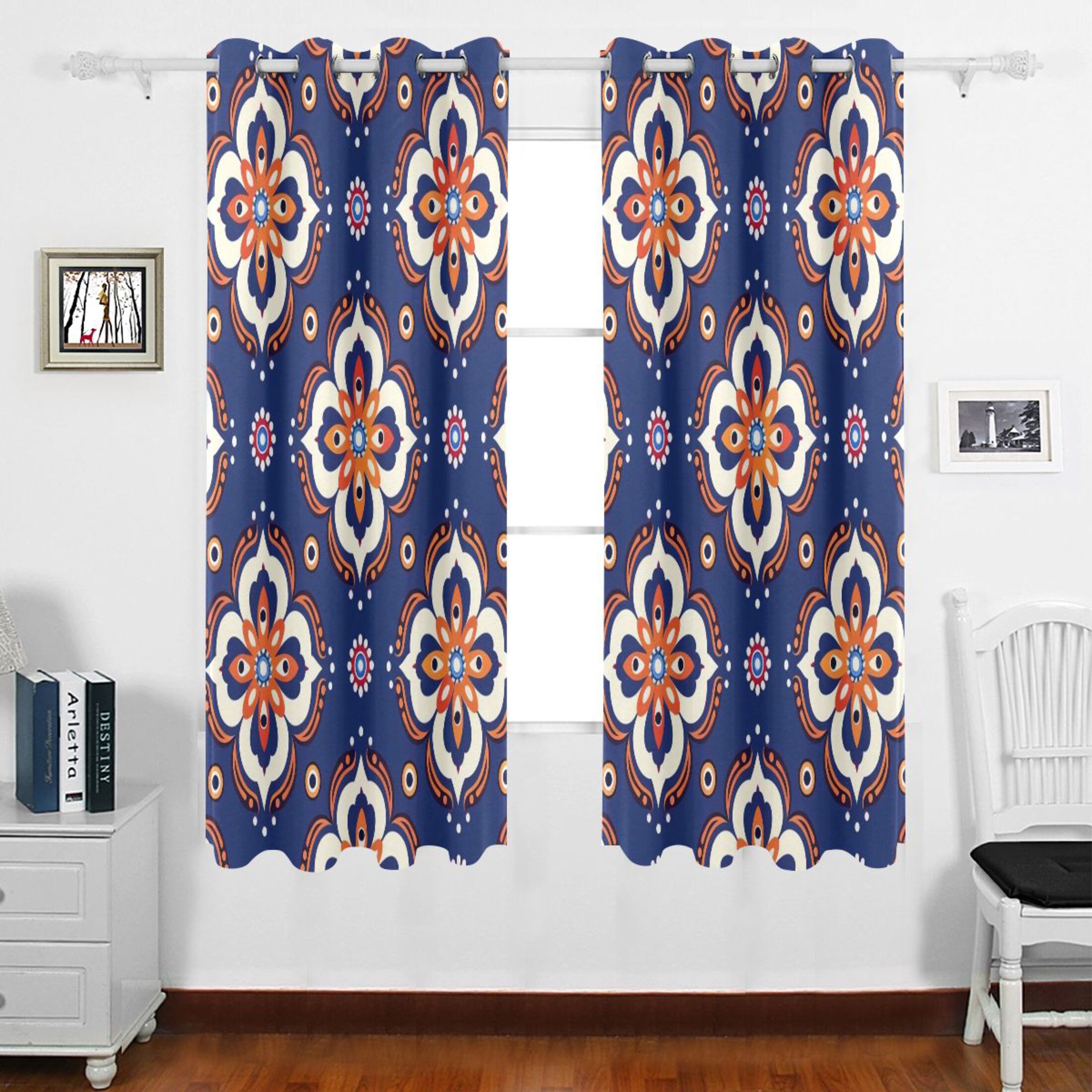 Bohomia Mandala Grommet Blackout Curtains Thermal Insulated Window ...