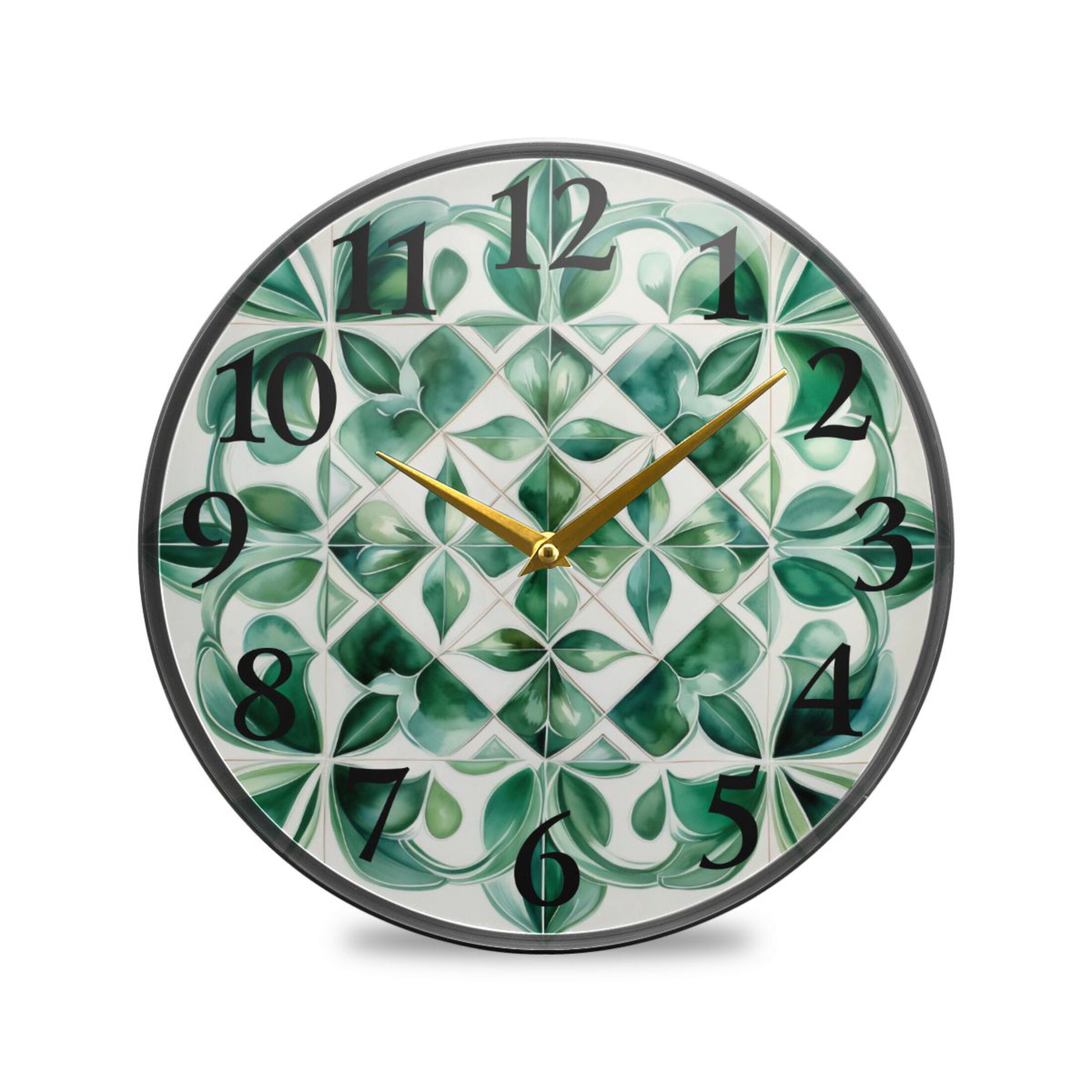 Bohomia Paint Wall Clocks Battery Operated 11.9 Inch Round Clock ...