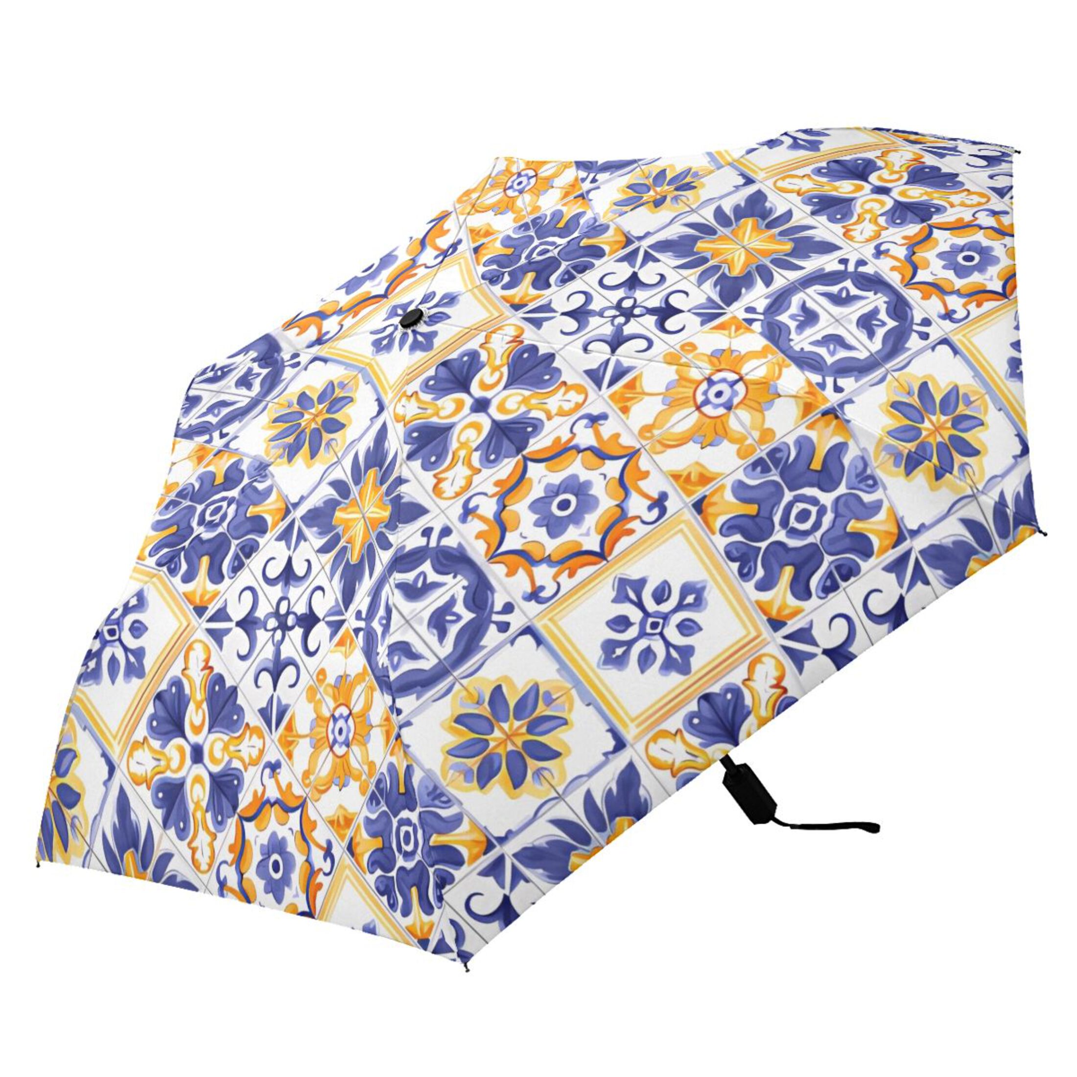 Bohomia Pattern Compact Folding Umbrella for Rain Windproof Travel ...