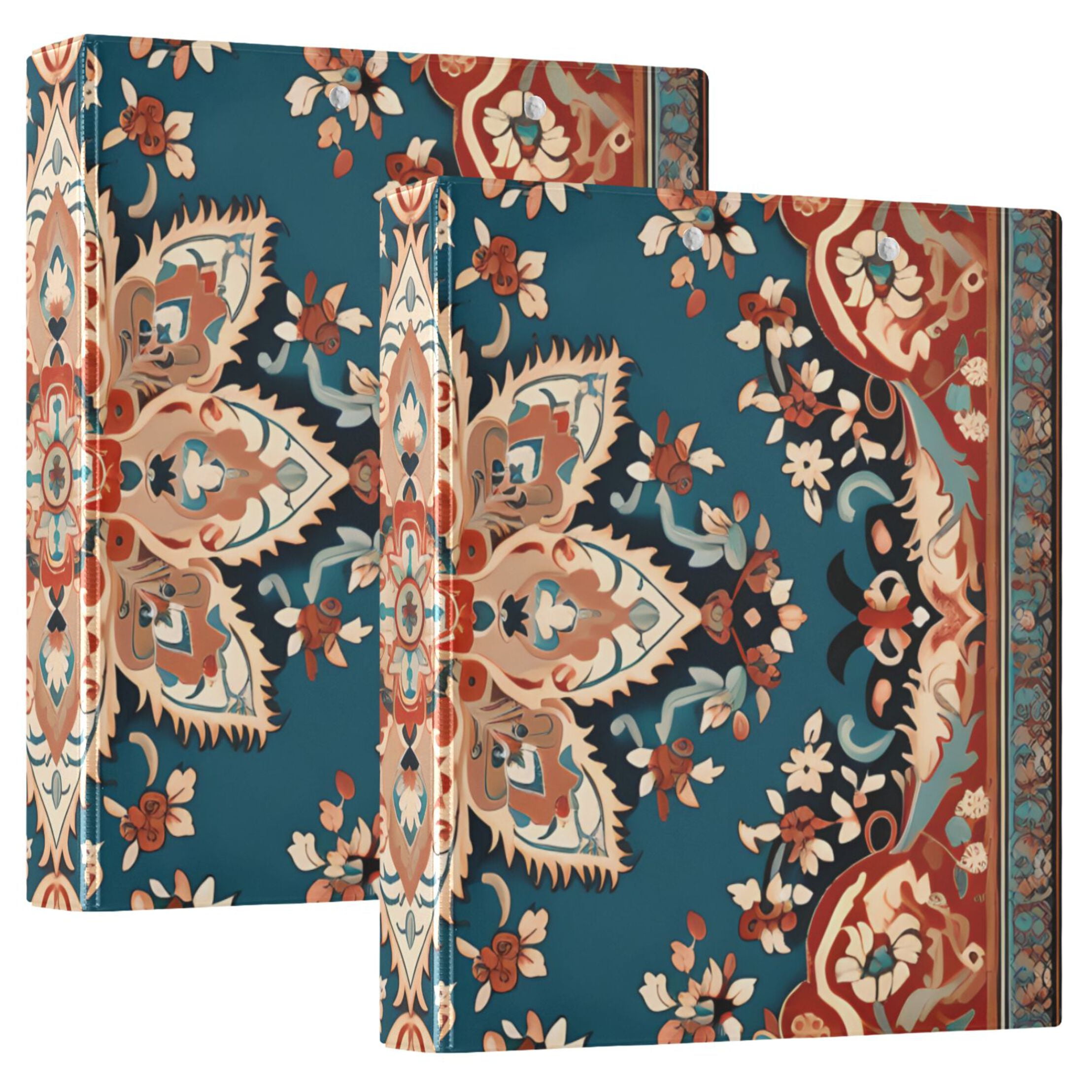 Bohomia Pattern Vintage 3 Ring Binders 1.5 inch Hardcover File Folders ...