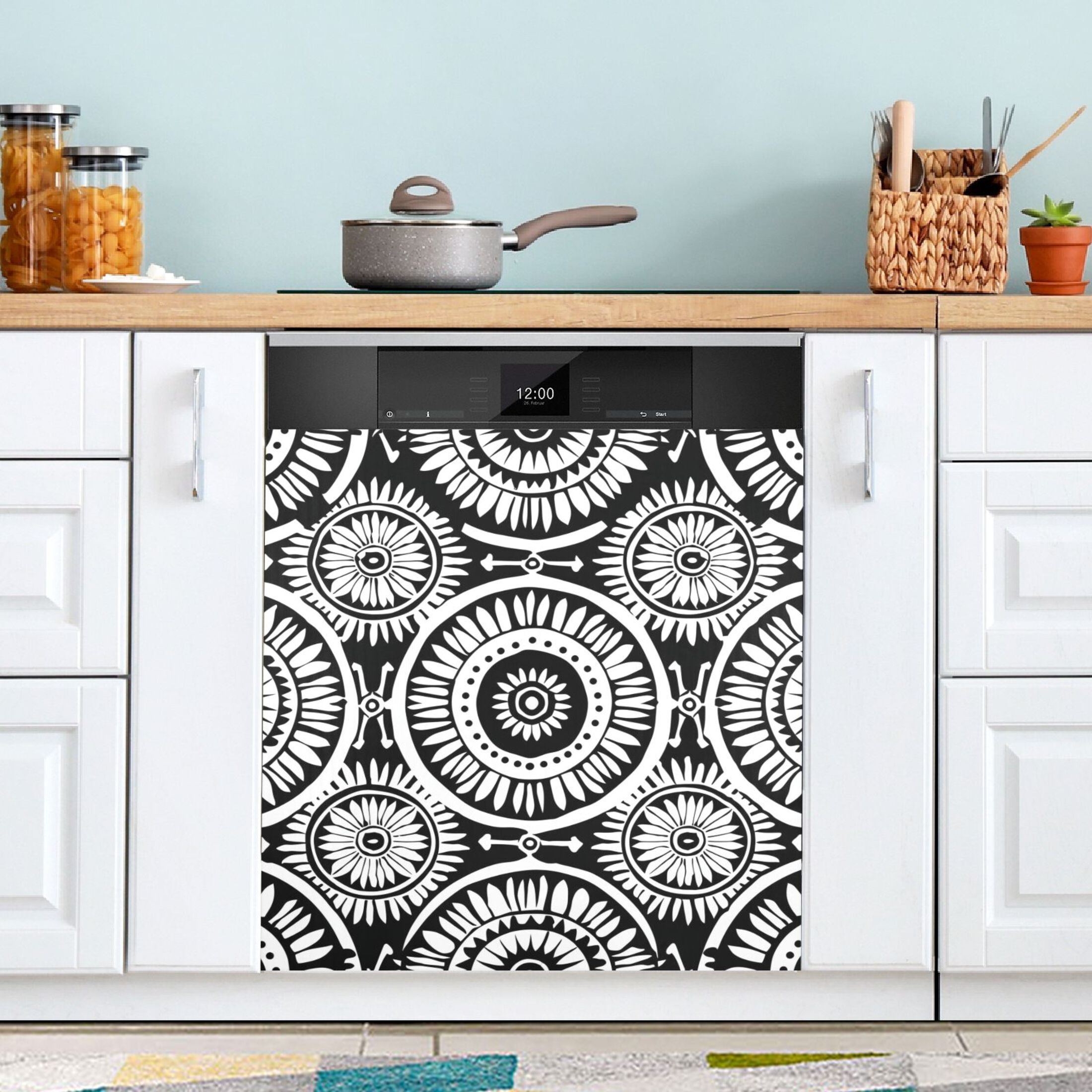 Bohomia Texture Magnetic Dishwasher Cover Magnet Refrigerator ...