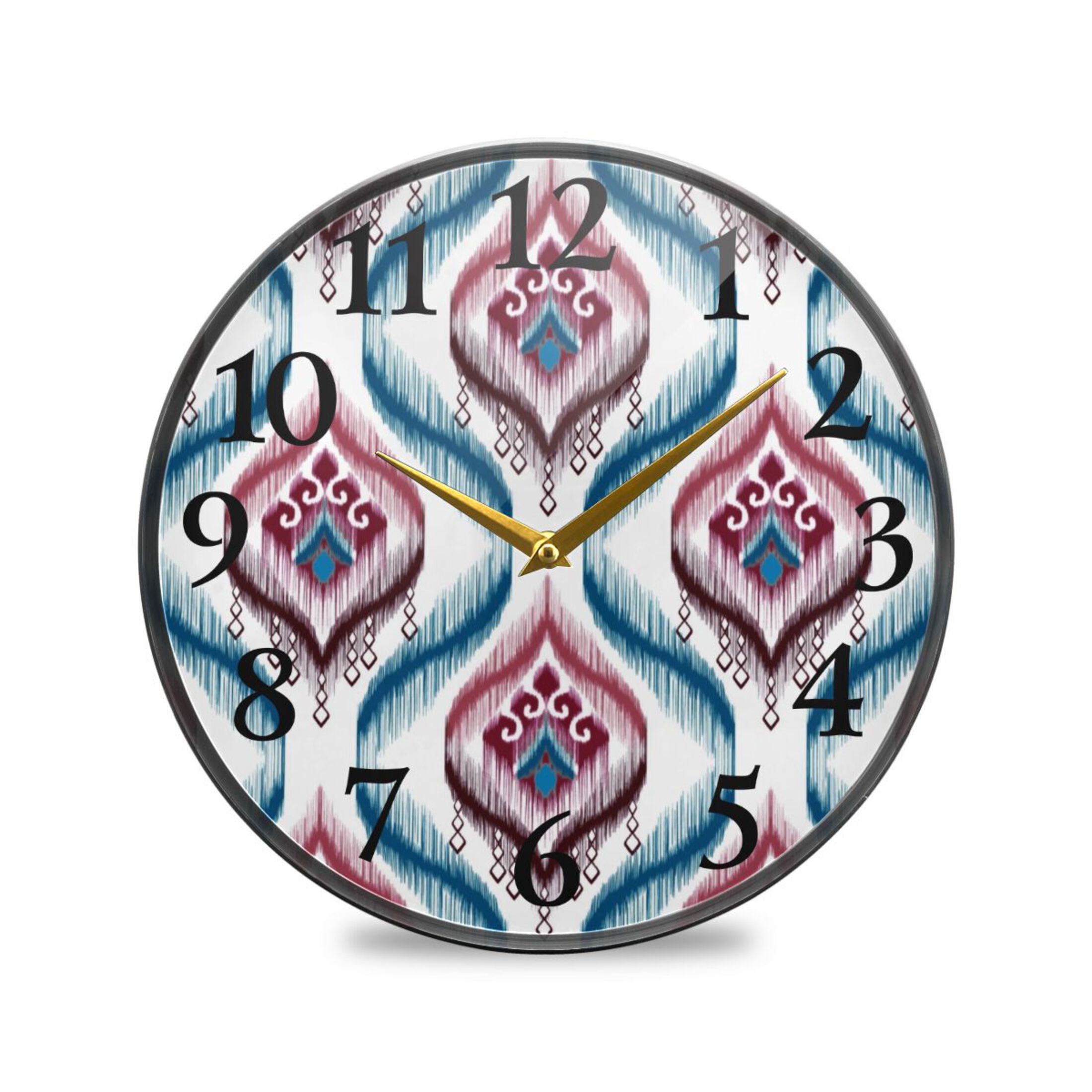 Bohomia Tribal Indian Ethnic Wall Clocks Battery Operated 9.5 Inch ...