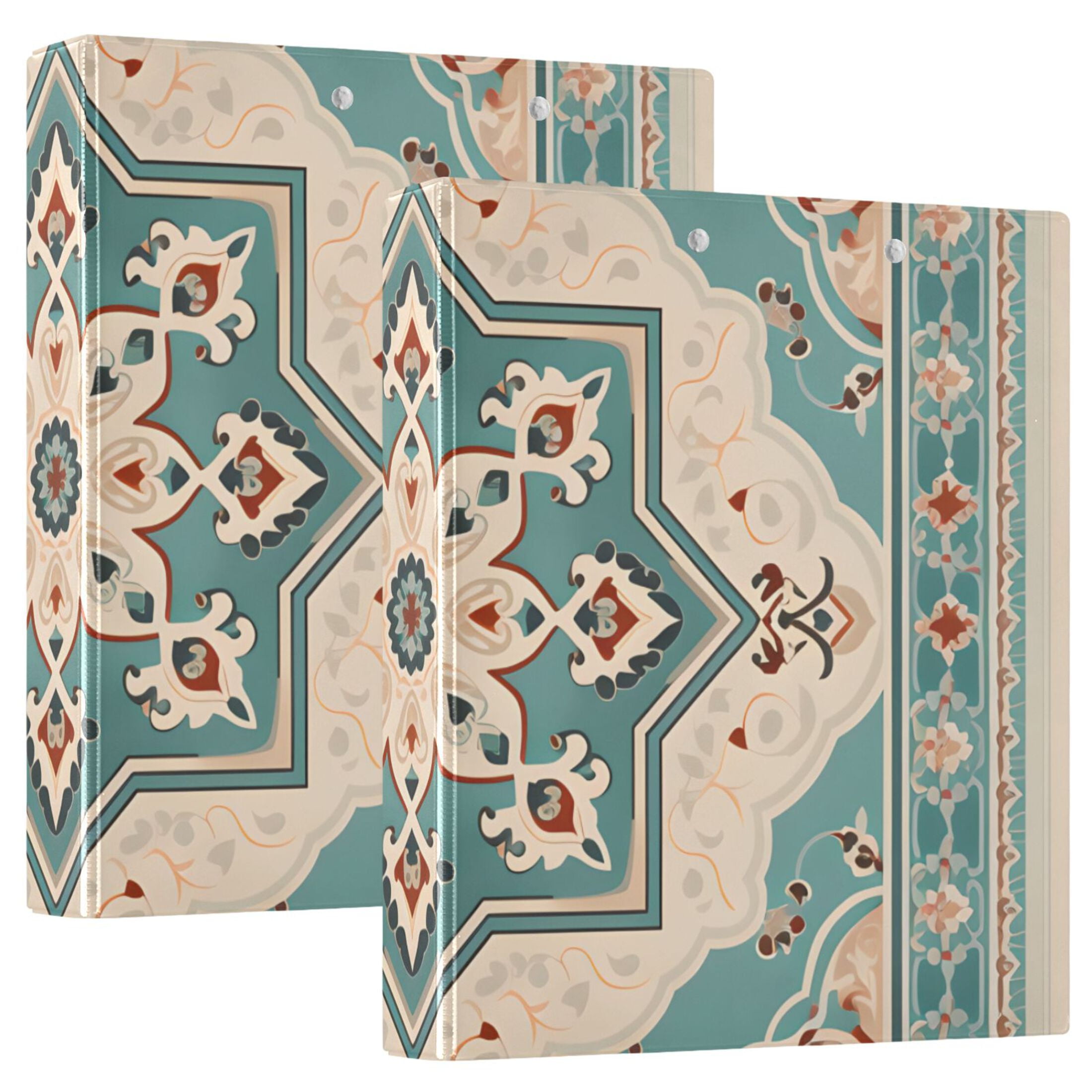 Bohomia and Rustic Pattern 3 Ring Binders 1.5 inch Hardcover File ...