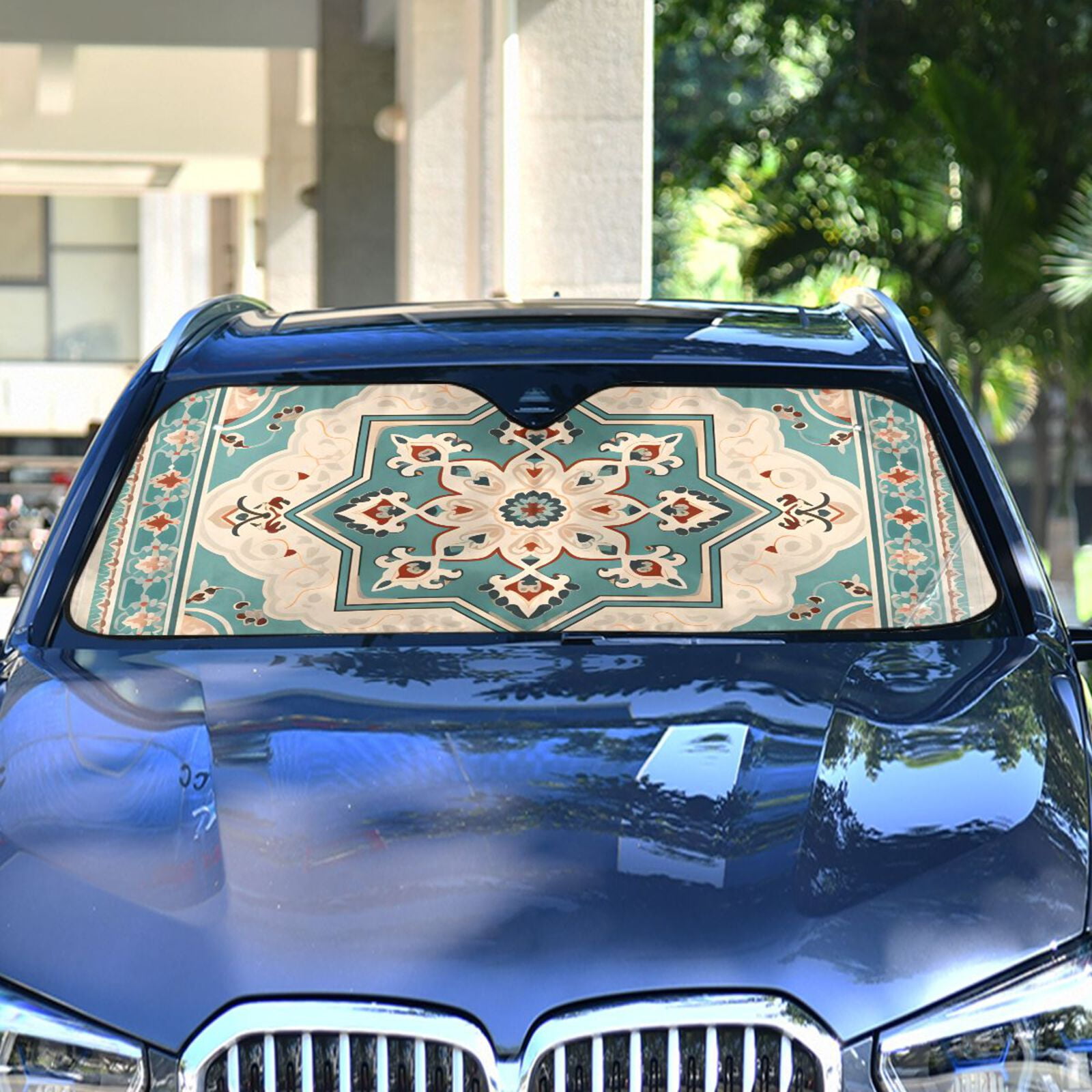 Bohomia and Rustic Pattern Automotive Front Car Windshield Sun Shade ...
