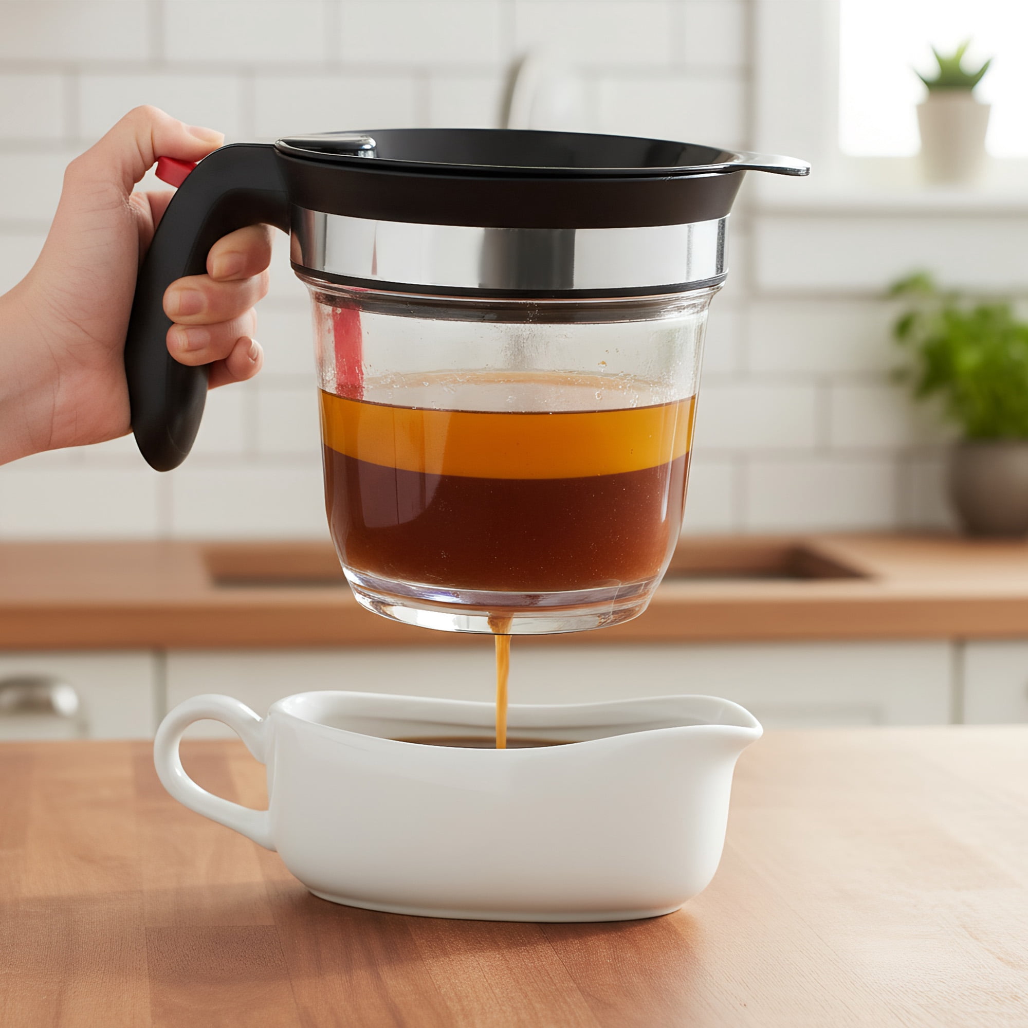 Bohorizon Fat Separator with Bottom, Gravy Separator with Oil Strainer ...