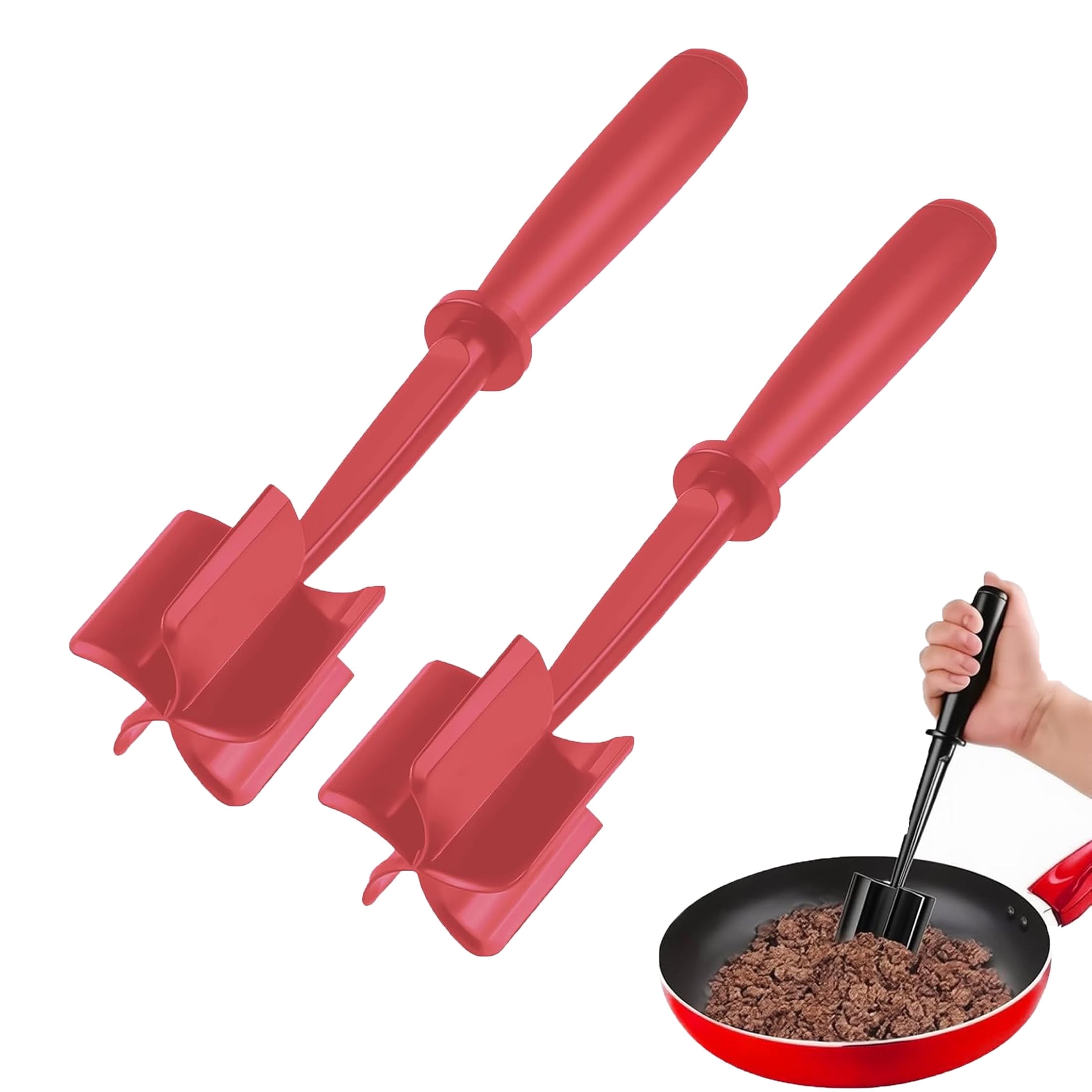 Bohorizon Meat Chopper 2 Pcs Ground Beef Chopper Masher Kitchen Tool ...