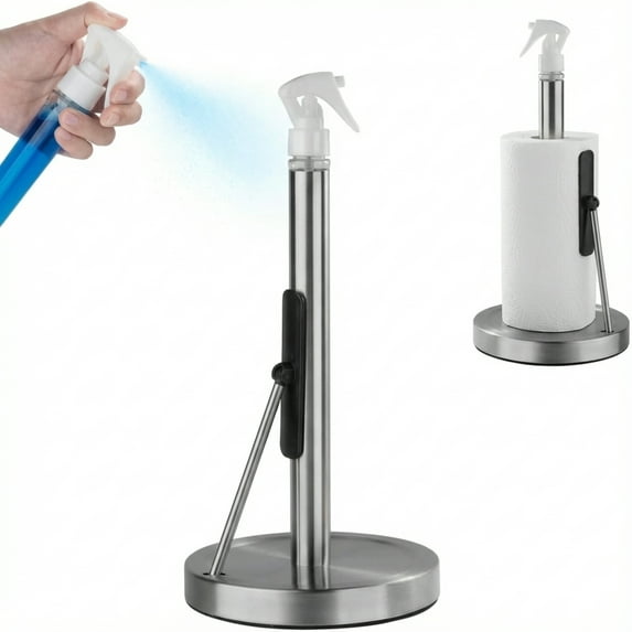 Bohorizon Paper Towel Holder with Spray Bottle, Countertop Standing ...