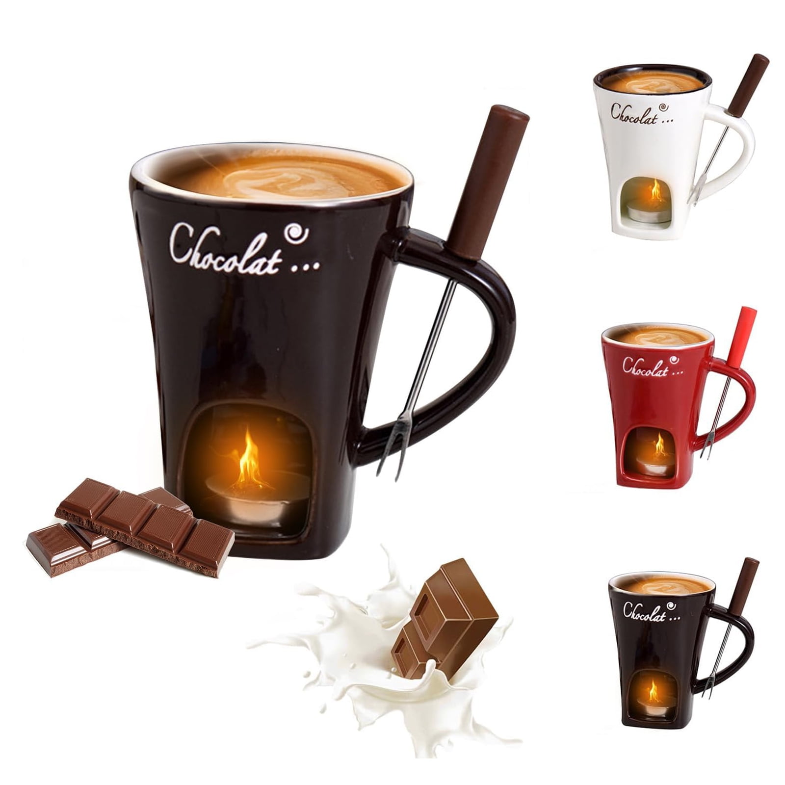 Bohorizon Sweet Fondue Cup,Chocolate Fondue Mug,Mini Individual Melting ...