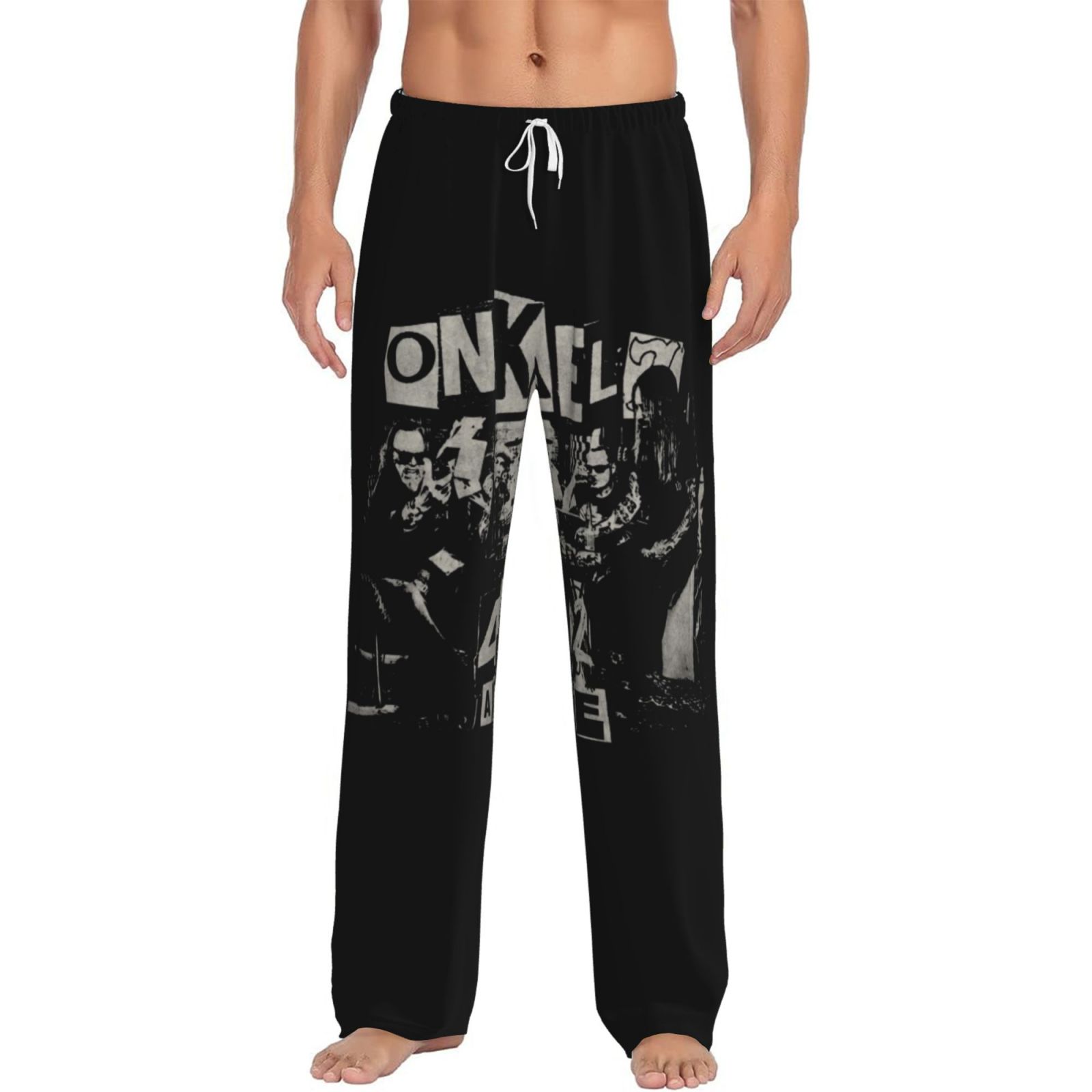 Bohse Onkelz Anime Cartoon All-Over Print Men'S Black Pajama Pants ...