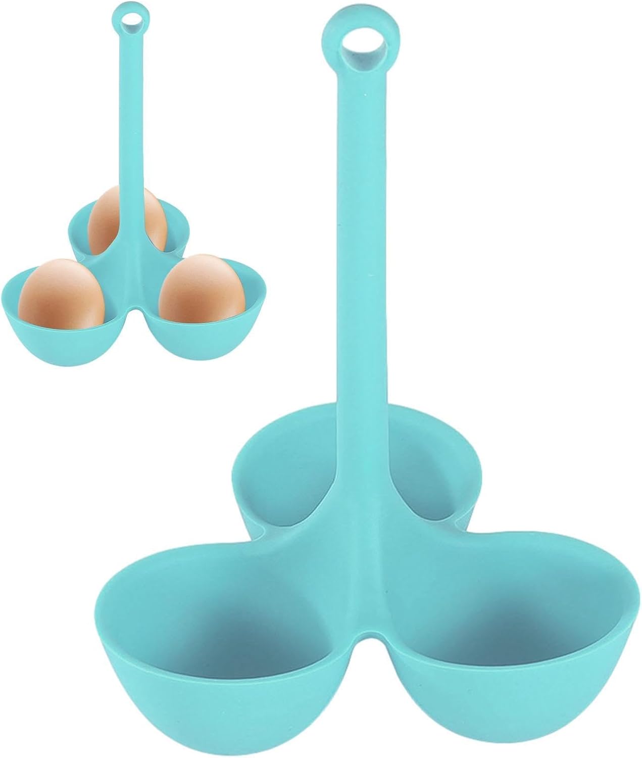Boiled Egg Holder - Heatproof Egg Tray, Silicone Egg Steamer | Reusable ...